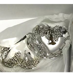Godinger | Holiday | Nwb Godinger Silver Dish Double Heart Grape Tray ...